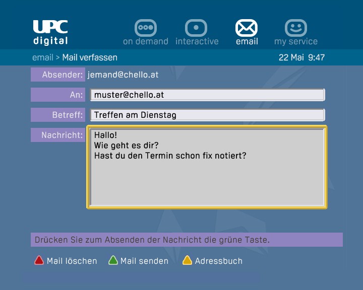 Digital TV-Upgrade bei UPC Telekabel sowie Programmerweiterung um Tele 5