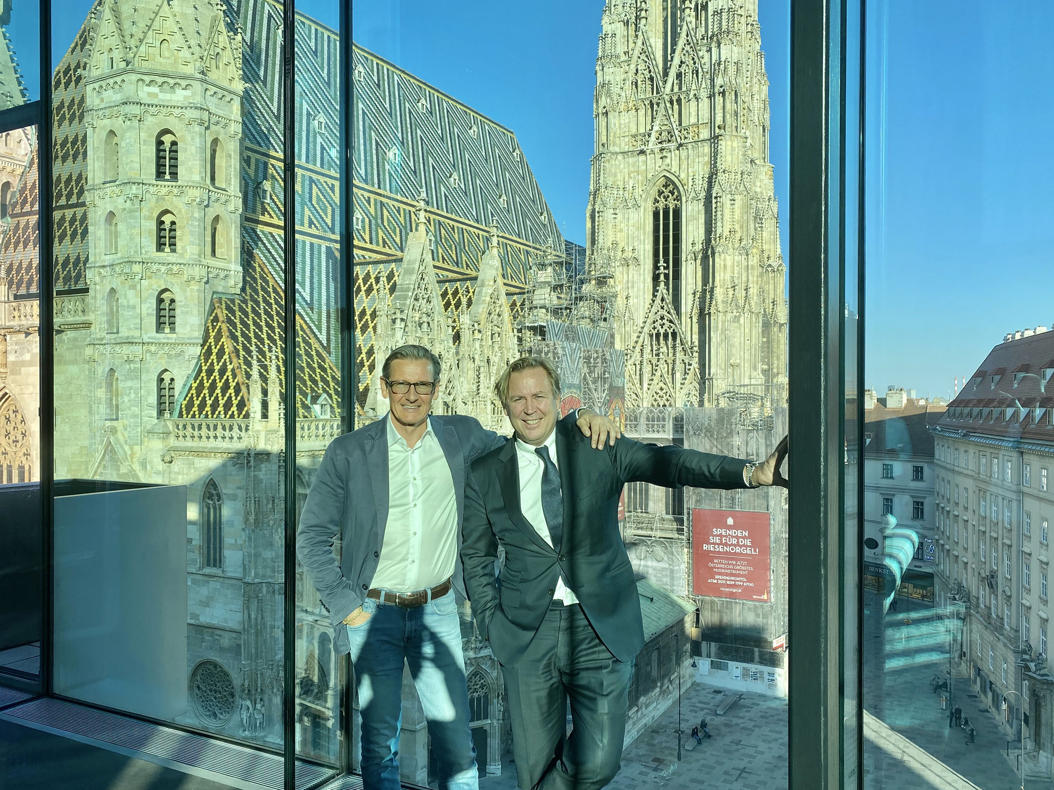 Die beiden Wiener Unternehmer Alexander Schütz und Helmut Essl ...